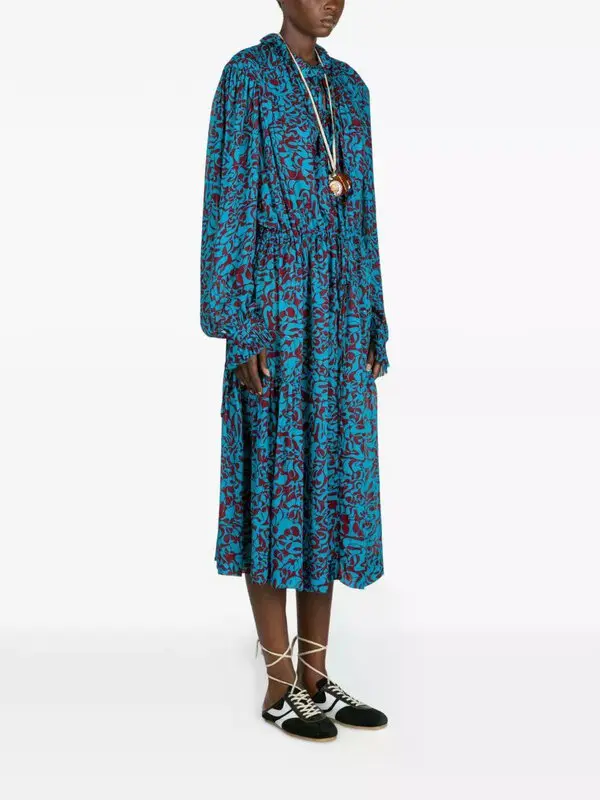 Dries Van Noten Printed Midi Dress