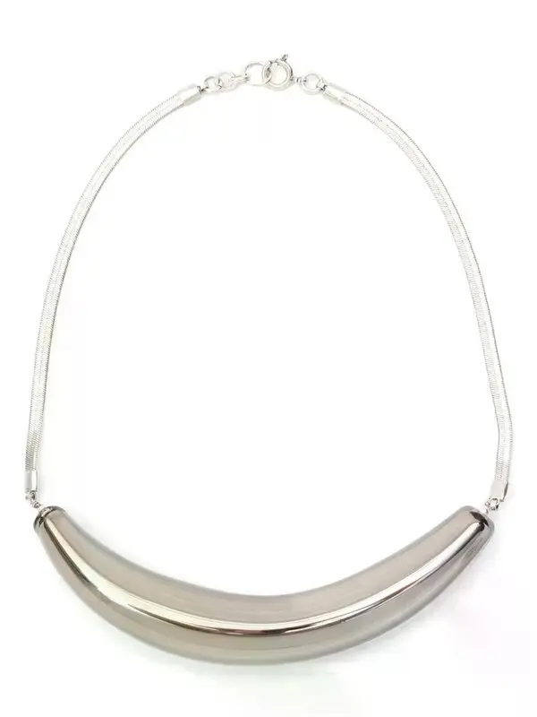 Isabel Marant Étoile Tone Brass Charm Necklace - Silver