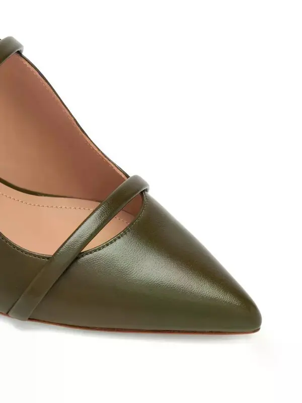 MALONE SOULIERS Maureen Leather Mules - Green
