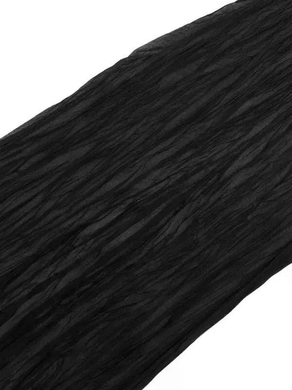 AMI Paris Twisted Crumpled Scarf - Black
