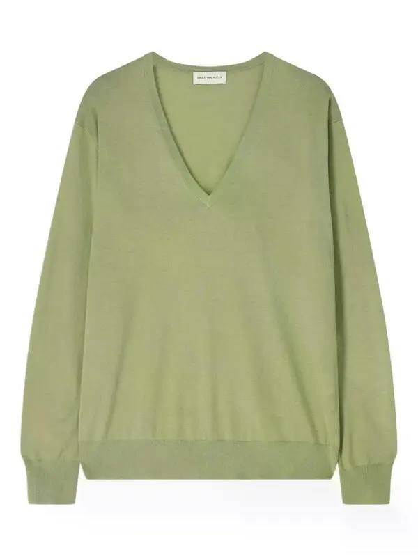 Dries Van Noten V-neck Merino-wool Sweater