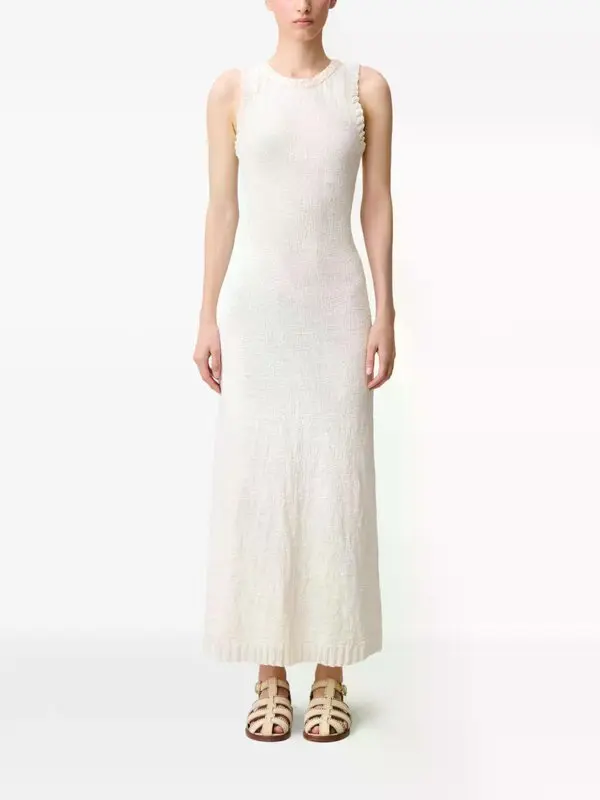 Claudie Pierlot Sleeveless Ruffled-trim Midi Dress
