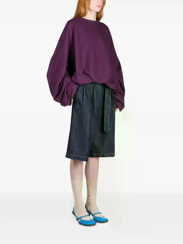 Dries Van Noten Draped Sweatshirt - Purple