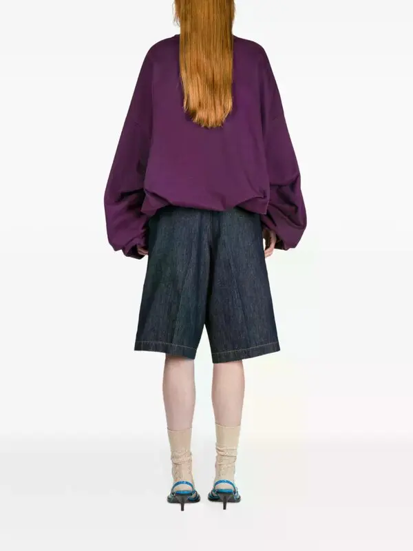 Dries Van Noten Draped Sweatshirt - Purple