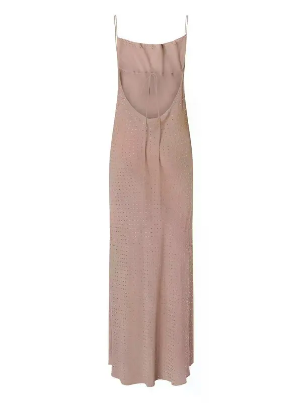 Pinko Embellished Cowl Neck Maxi Dress - Pink