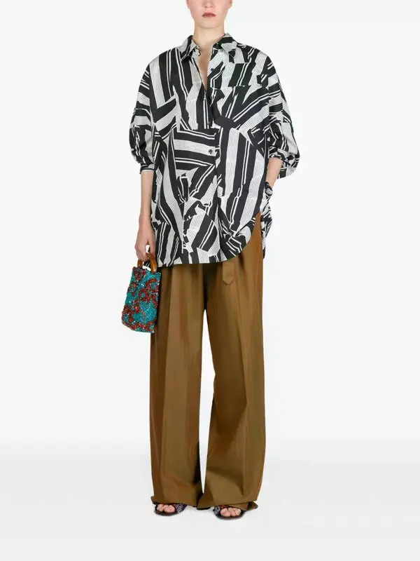 Dries Van Noten Geometric Cotton Shirt