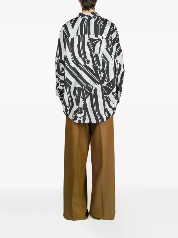 Dries Van Noten Geometric Cotton Shirt