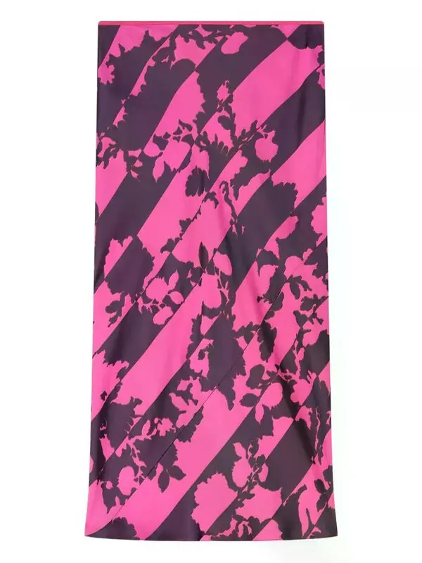 Dries Van Noten Printed Midi Skirt - Pink