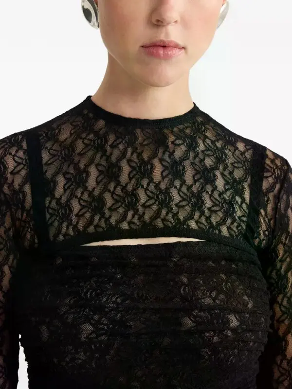 PATOU Lace Midi Dress - Black