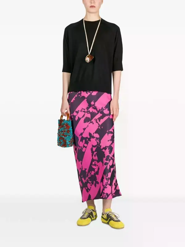 Dries Van Noten Printed Midi Skirt