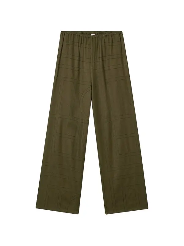 TOTEME Flannel Pajama Trousers - Brown