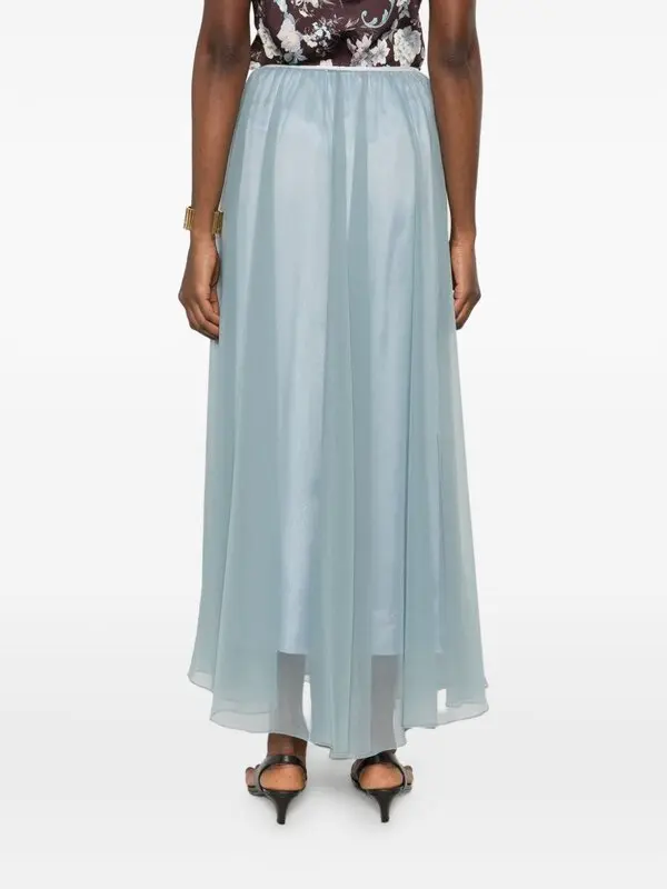 FORTE_FORTE Chiffon Long Skirt - Grey