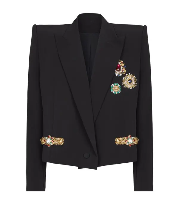 Balmain Cropped Embellished Jacket