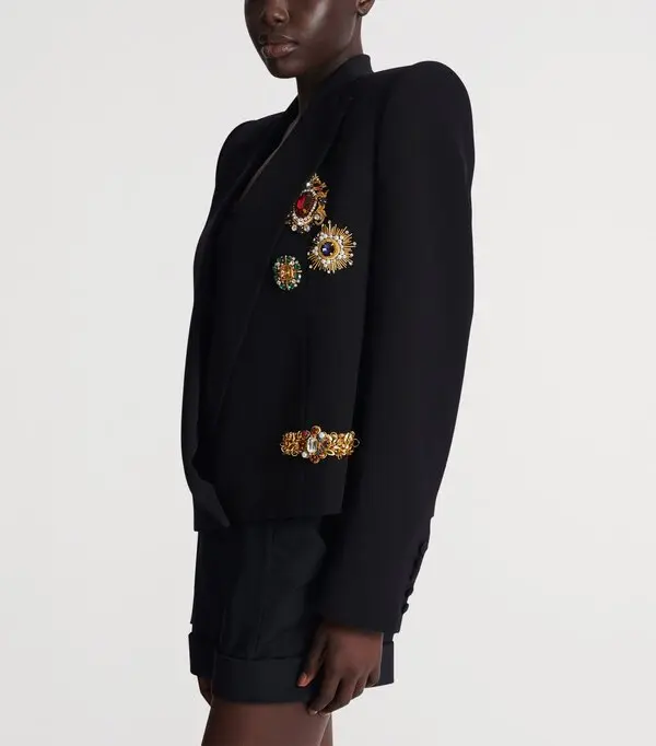 Balmain Cropped Embellished Jacket