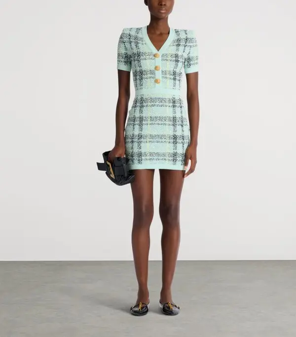 Balmain Tweed Sequin Mini Dress