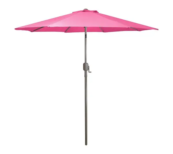 NORTHLIGHT 9ft Outdoor Patio Market Umbrella W/ Crank Pink - One-color