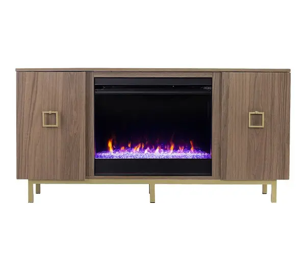 SEI FURNITURE Sei Yorkville Color Changing Electric Fireplace With Storage - One-color
