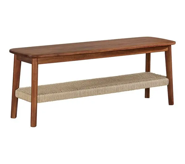 ALATERRE FURNITURE Calais 48' Entryway Bench W/ Storage Shelf - One-color