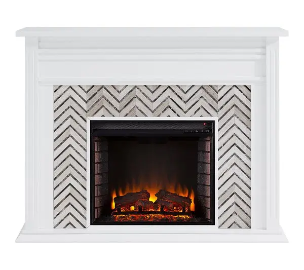 SEI FURNITURE Sei Hebbington Tiled Marble Fireplace - One-color