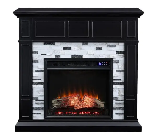 SEI FURNITURE Sei Drovling Marble Touch Screen Electric Firep Lace - One-color
