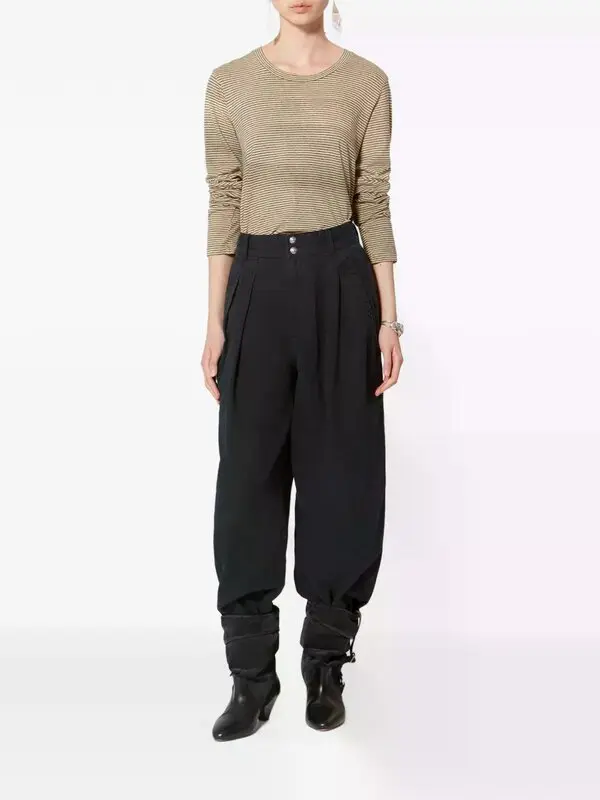 MARANT ETOILE Striped Long-sleeved T-shirt - Neutrals