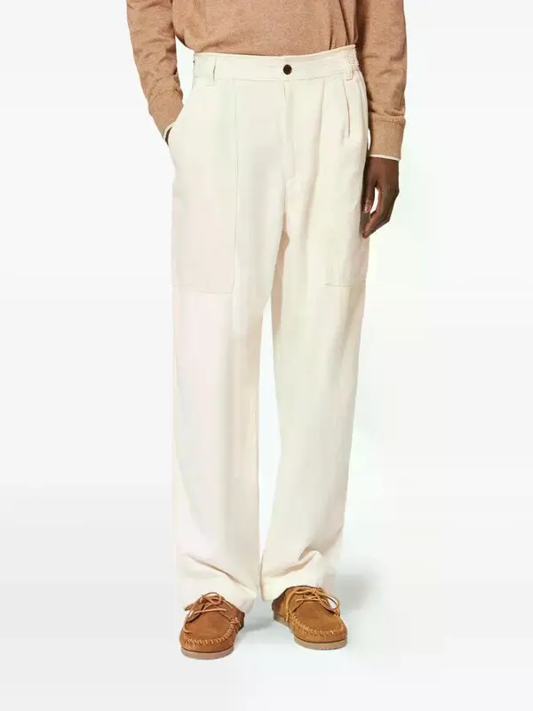 MARANT Ilyan Cotton Trousers - Neutrals