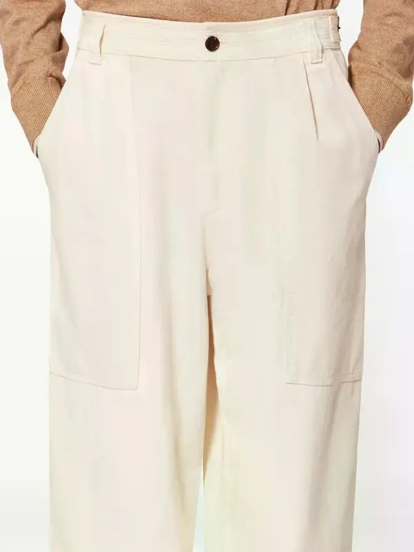 MARANT Ilyan Cotton Trousers - Neutrals