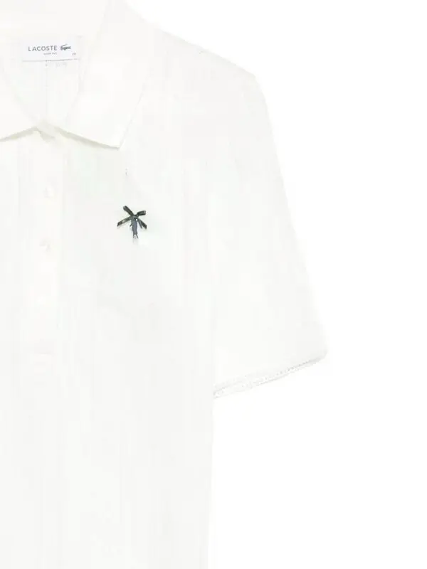 Lacoste Openwork Chest-pocket Polo Top