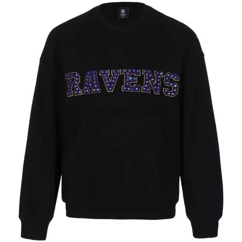 CUCE Baltimore Ravens Chenille Jeweled Sweatshirt