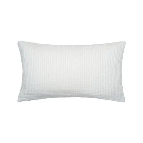ELISABETH YORK Lida 100% Cotton Sham 20" X 36" - White