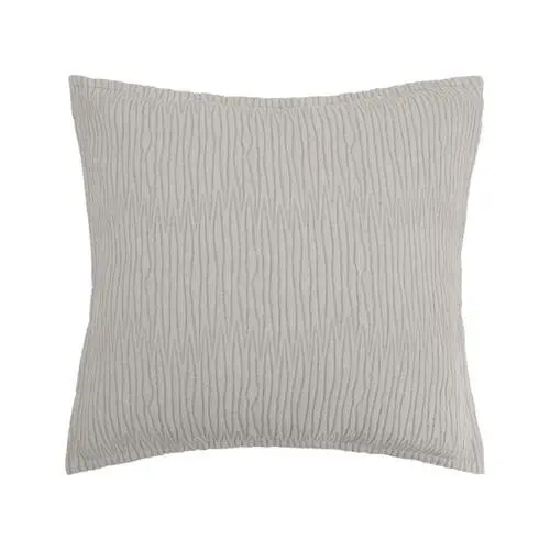 ELISABETH YORK Simone Ash 100% Cotton Pillow Sham 26" X 26 - Gray