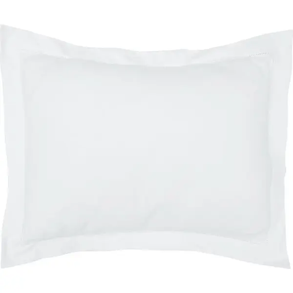 ELISABETH YORK Whitaker White 100% Cotton Pillow Sham 20" X 26 - Off-white
