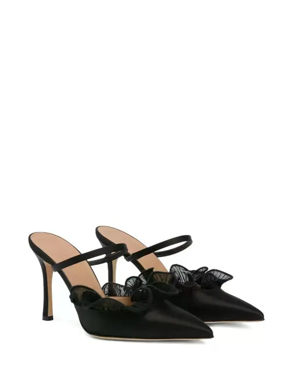 MALONE SOULIERS Cecile Bow-detail Mules - Black