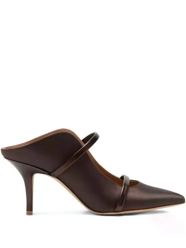 MALONE SOULIERS Maureen Strap-detail Mules - Brown