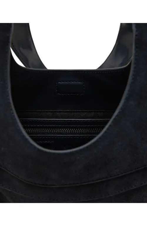 Mango Studded Suede Shoulder Bag