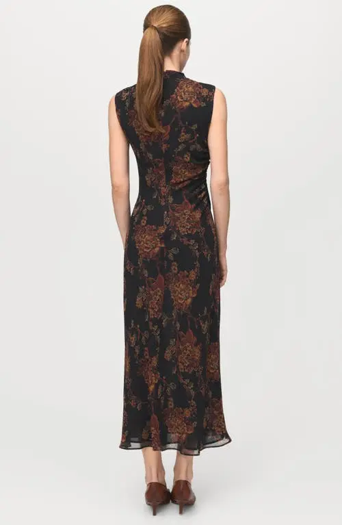 Mango Floral Shirred Dress
