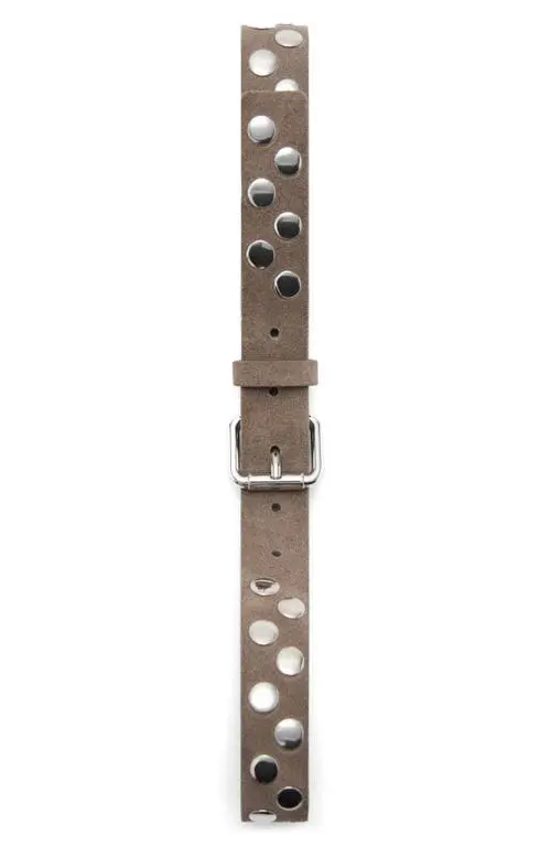 Mango Studded Suede Belt