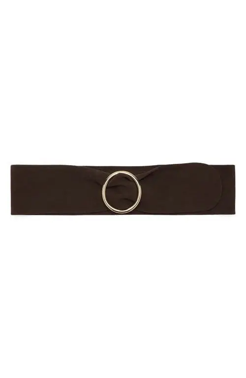 Mango Obi Suede Belt - Chocolate