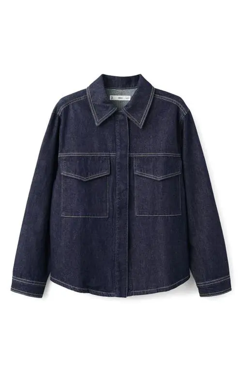 Mango Western Denim Snap-up Shirt