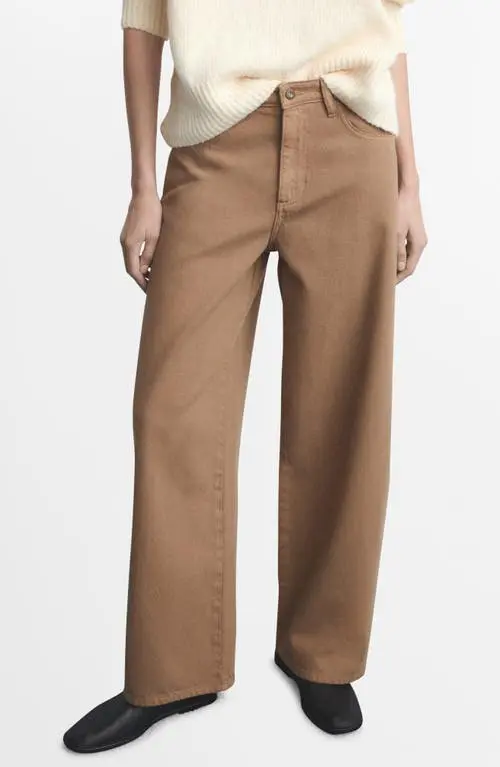 Mango Low Rise Balloon Jeans - Sand