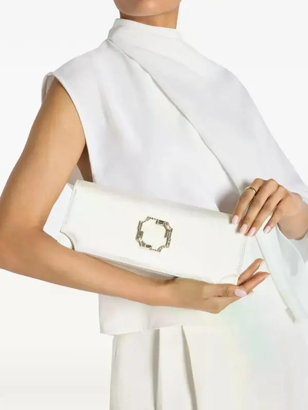 MALONE SOULIERS Vivien Embellished Clutch - Neutrals