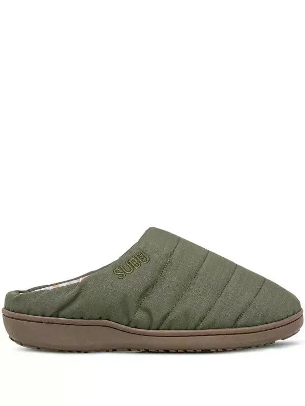 SUBU Quilted Slippers - Green