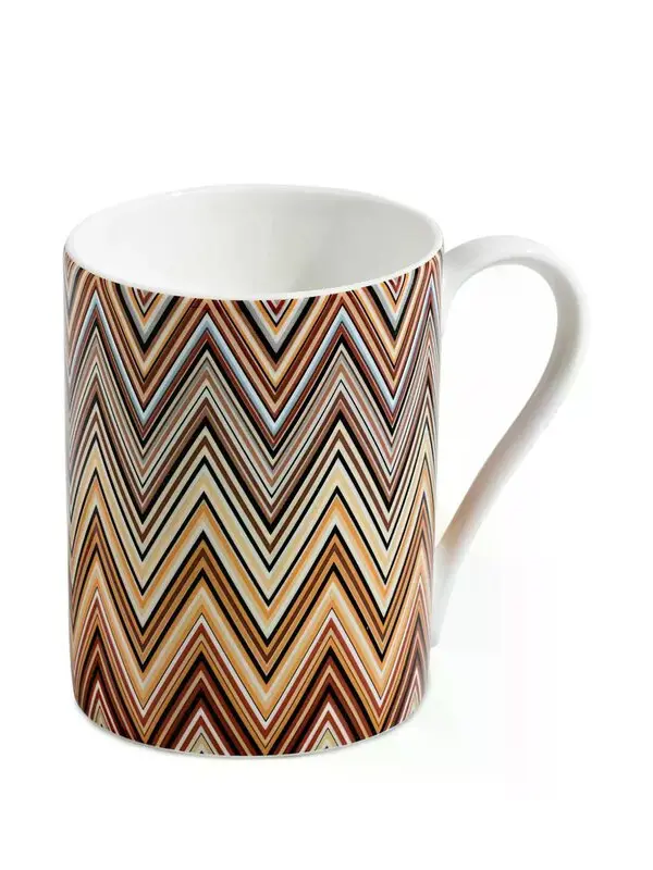 Missoni Jarris Zig Zag-print Mug - Brown