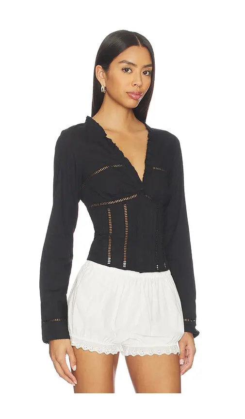 Free People Frankie Corset Top - Black | Editorialist