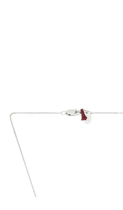 Shashi Emerald Baguette Necklace - Silver