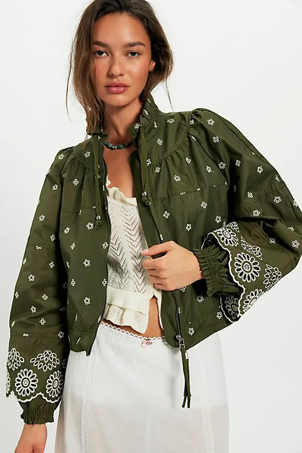 Free People Maru Embroidered Jacket