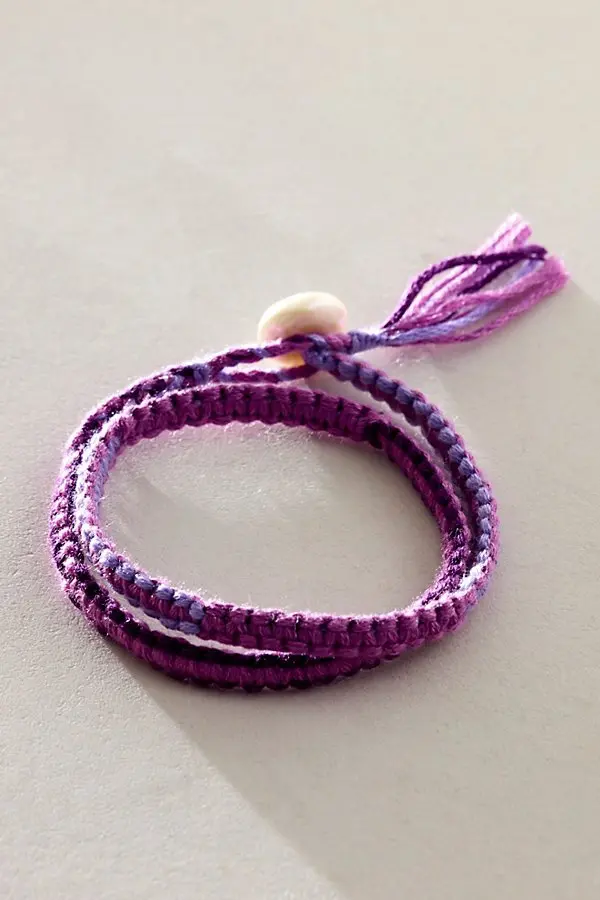 Free People Double Wrap Bracelet - Frosty Lilac