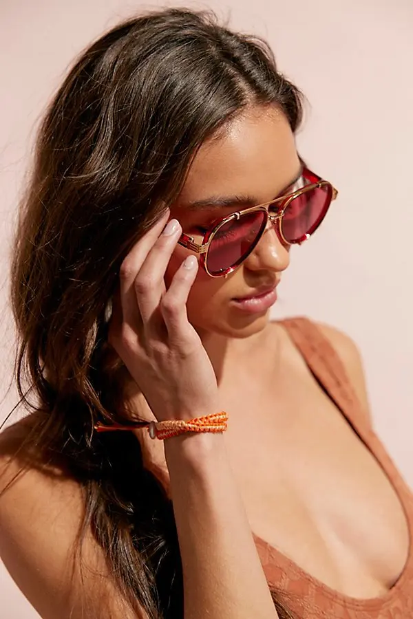 Free People Double Wrap Bracelet - Papaya
