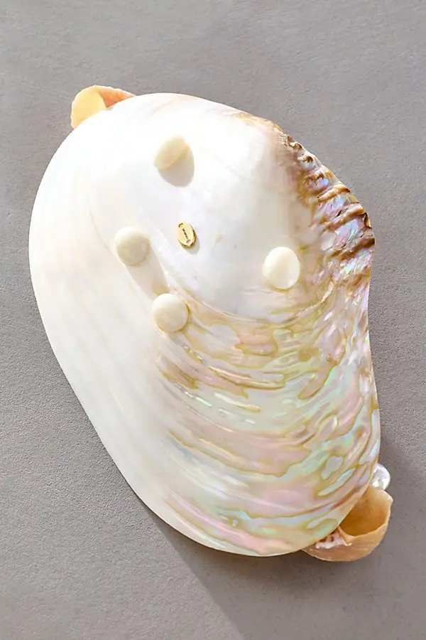 ANITA BERISHA Handcrafted Clam Shell Tray With Handles