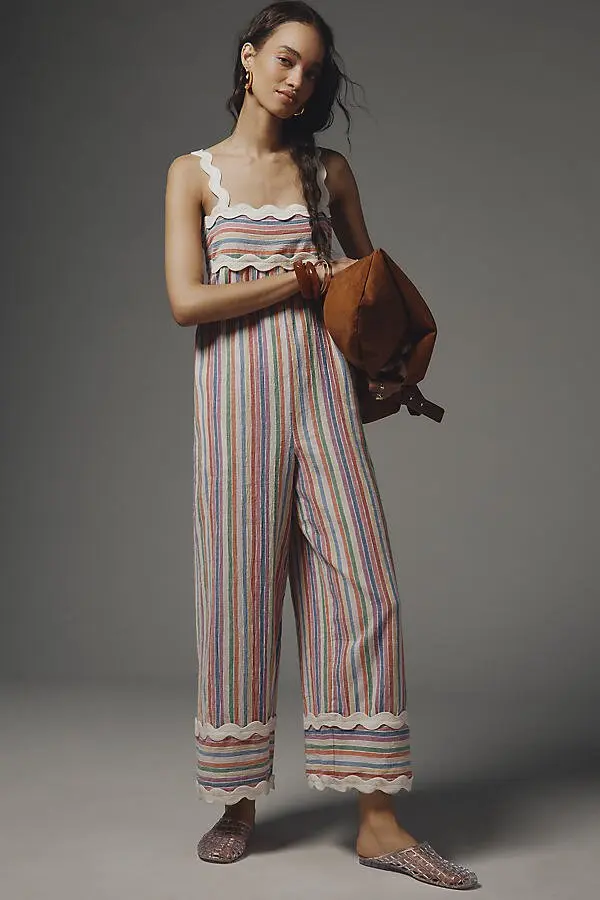 Saylor Brlee Stripe Jumpsuit - Multi Stripe